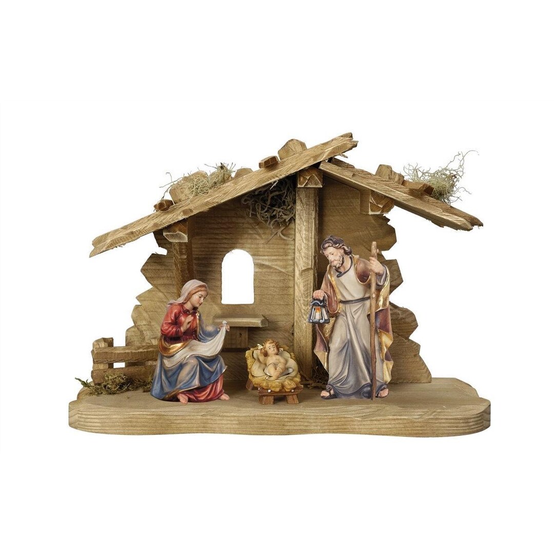 Tyrolean Nativity Scene, Hand-painted Wooden Figurines, Religious Gift ...