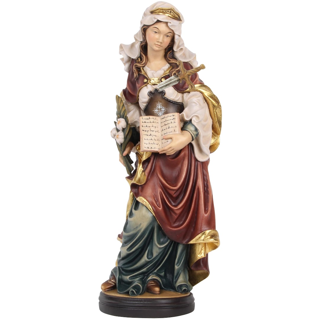 Saint Justine of Padova, Hand-painted Maple Wood Statue - Etsy