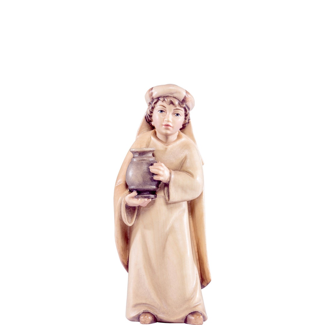 Hand-painted Maple Wood Shepherd Boy Figurine – Nativity Scene - Etsy