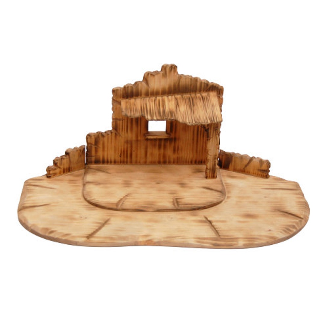 Wooden Stable for Nativity Scene Set - Etsy