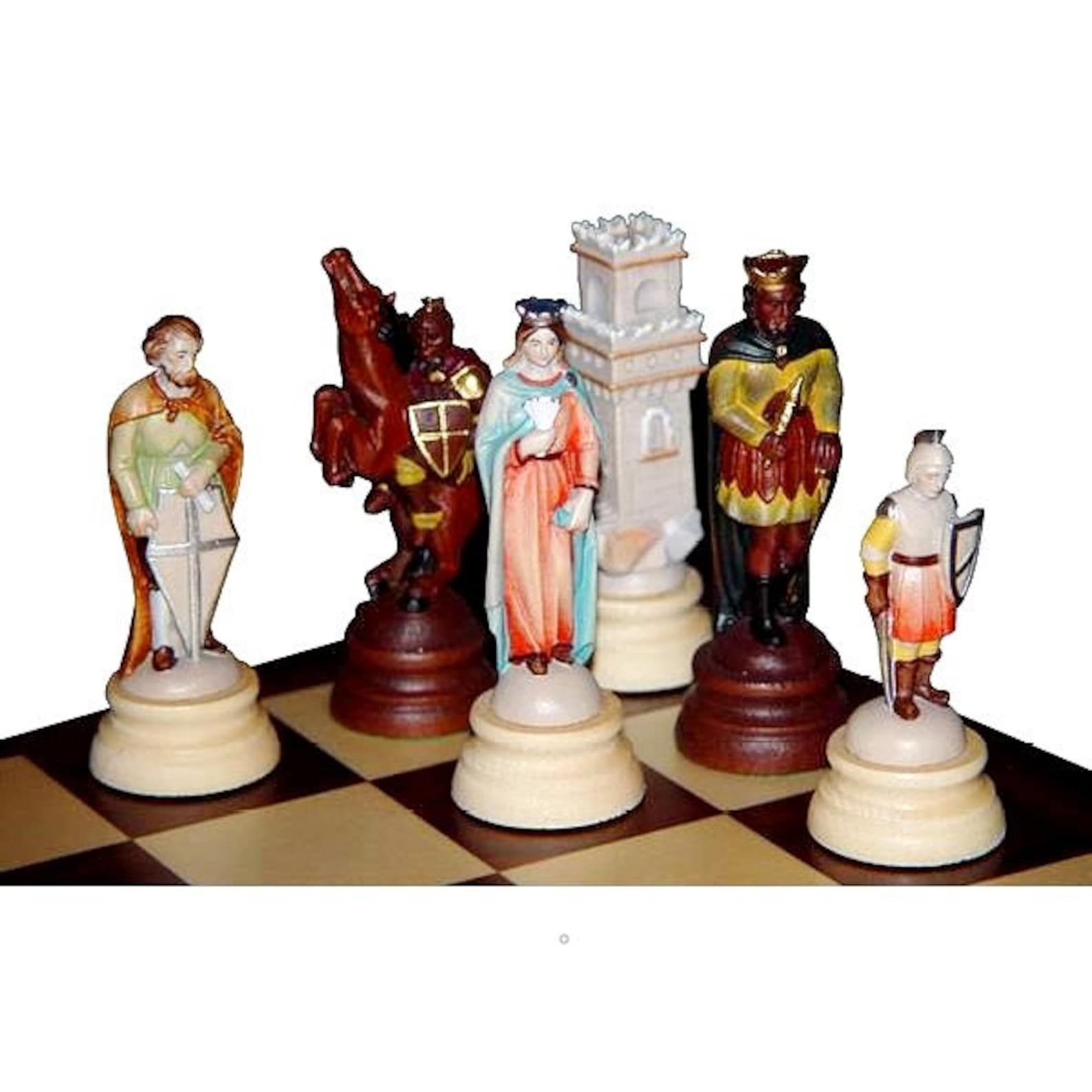 Chess Pieces Wooden Religious Chess Pieces | Etsy