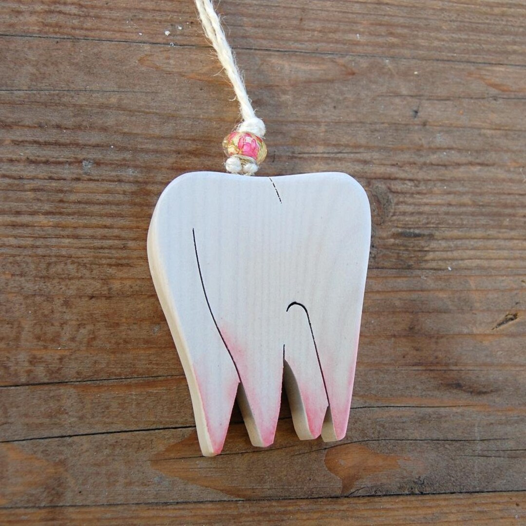 Wooden Tooth Decoration - Etsy
