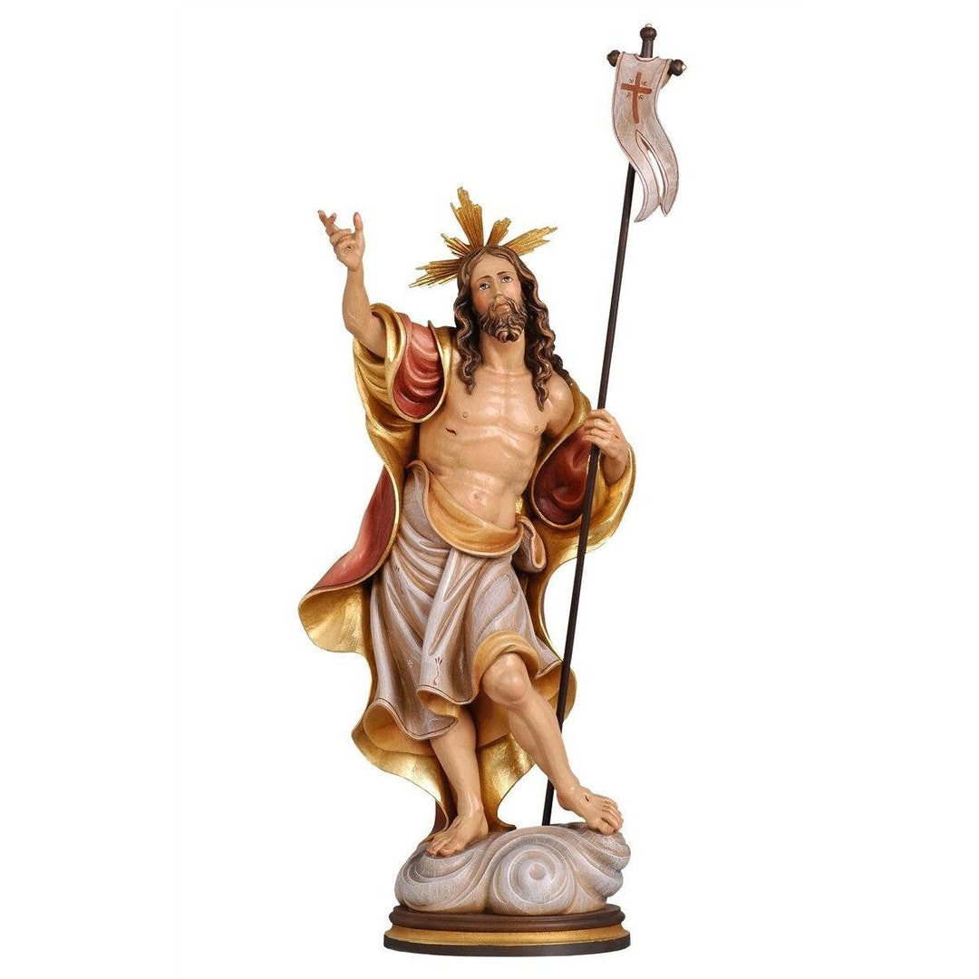 Resurrection of Jesus Wooden Statue Ornament, Church Supplies ...