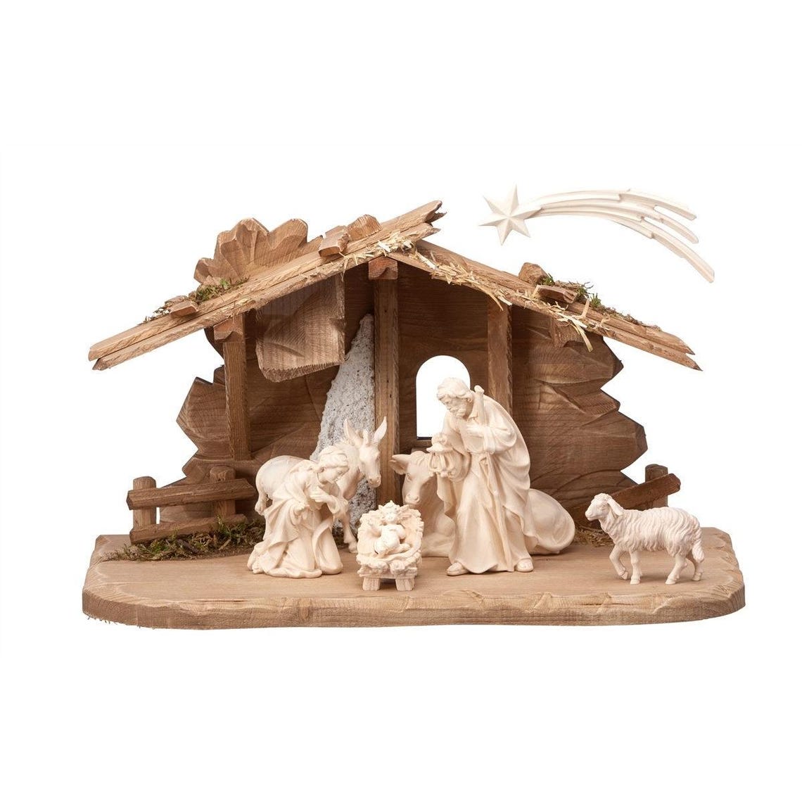 Tyrolean Wooden Nativity Scene, 7 Figurines, RA Christmas Decor - Etsy