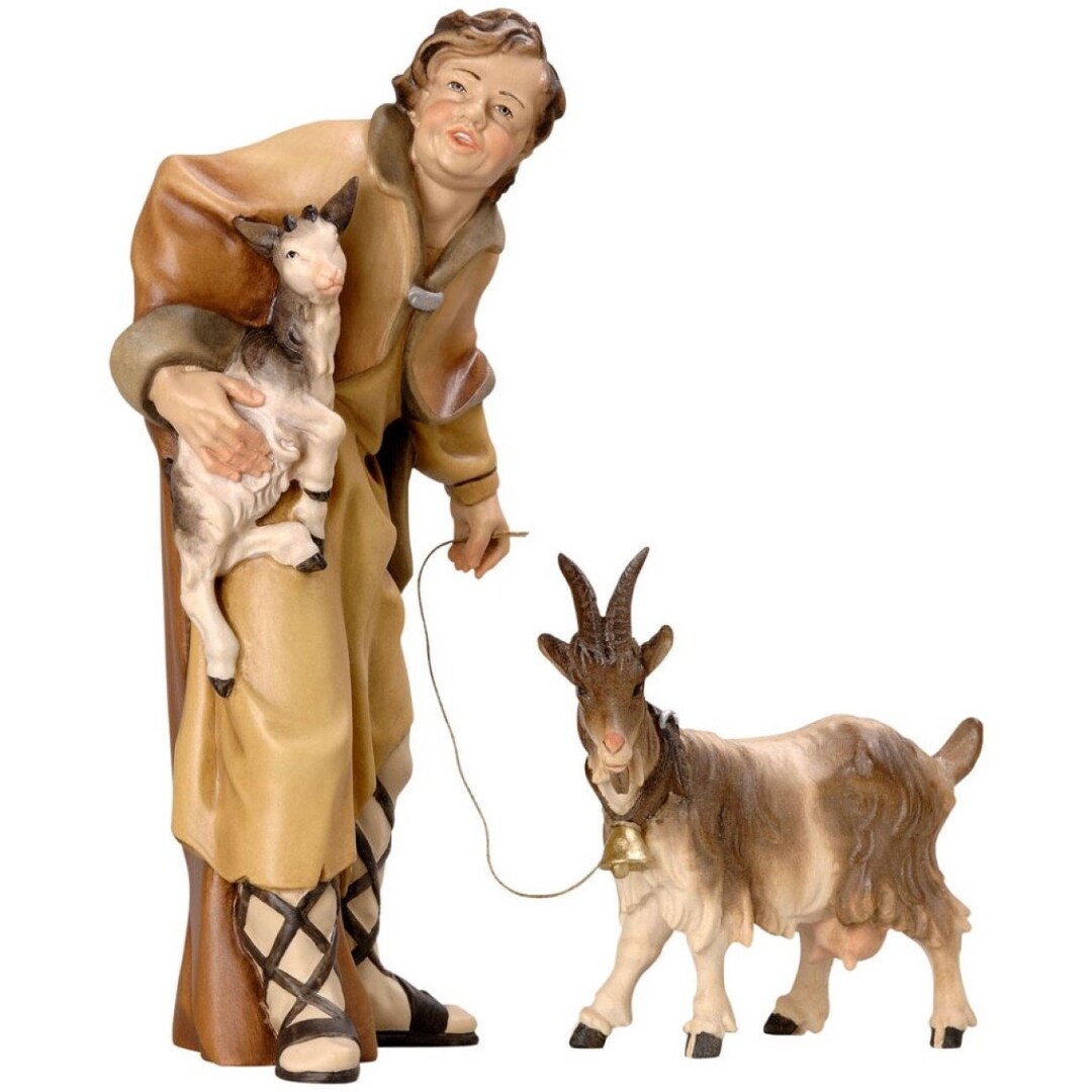 Shepherd With Fawn and Goat Tyrolean Nativity Figurines, Religious ...