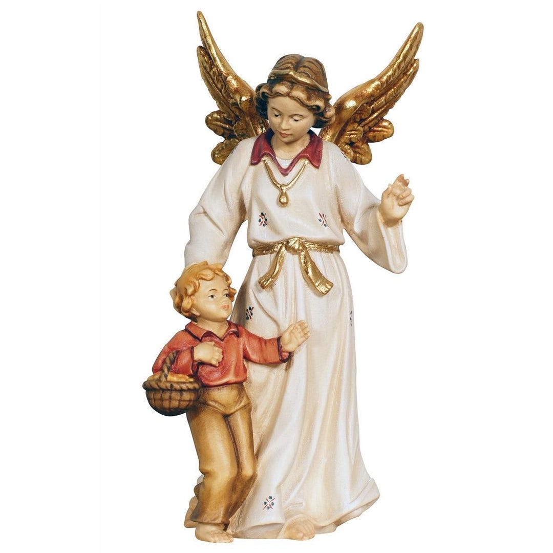 Hand-painted Guardian Angel With Boy – Nativity Scene Figurine - Etsy