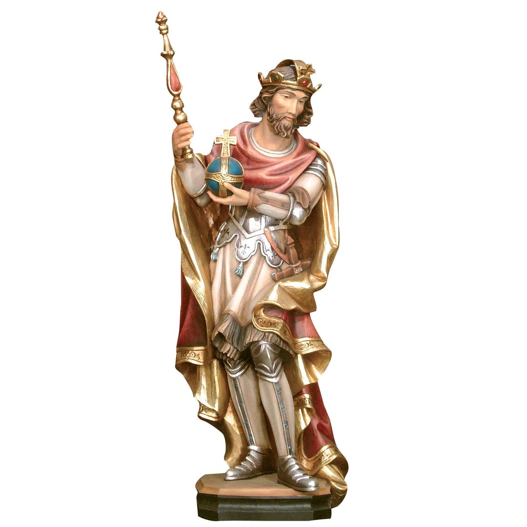 Saint Alfred the Great Wooden Statue, Hand-painted Religious Gift - Etsy