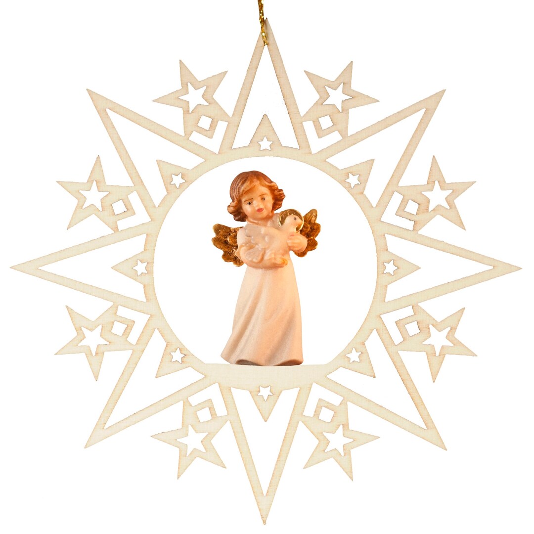 Angel Dove Wooden Star - Religious Christmas Ornament, Made in Italy - Etsy