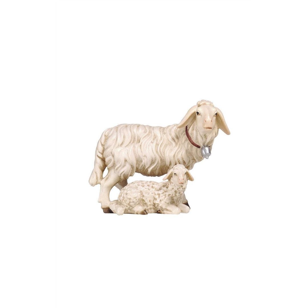 Hand Carved Maple Wood Sheep Nativity Figurine, Religious Christmas ...