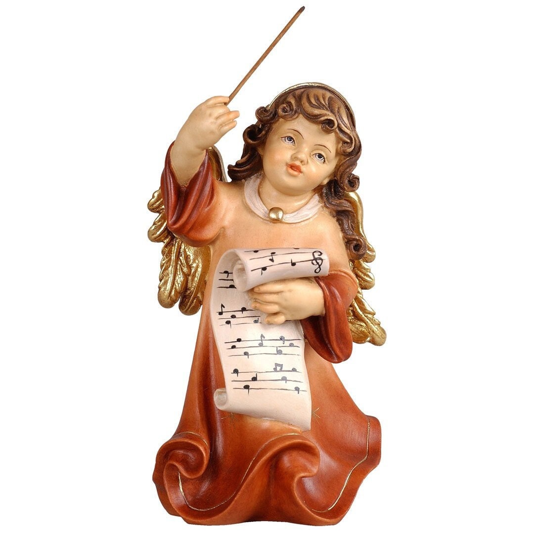 Alpine Angel - Conductor -wooden Decoration, Wooden Statue, Wooden ...