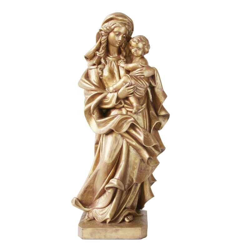 Fiberglass Virgin Mary Statue With Child, Religious Outdoor Decor - Etsy