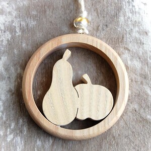 Ash Wood Fruit Ornament: Handcrafted Autumn Decor - Etsy