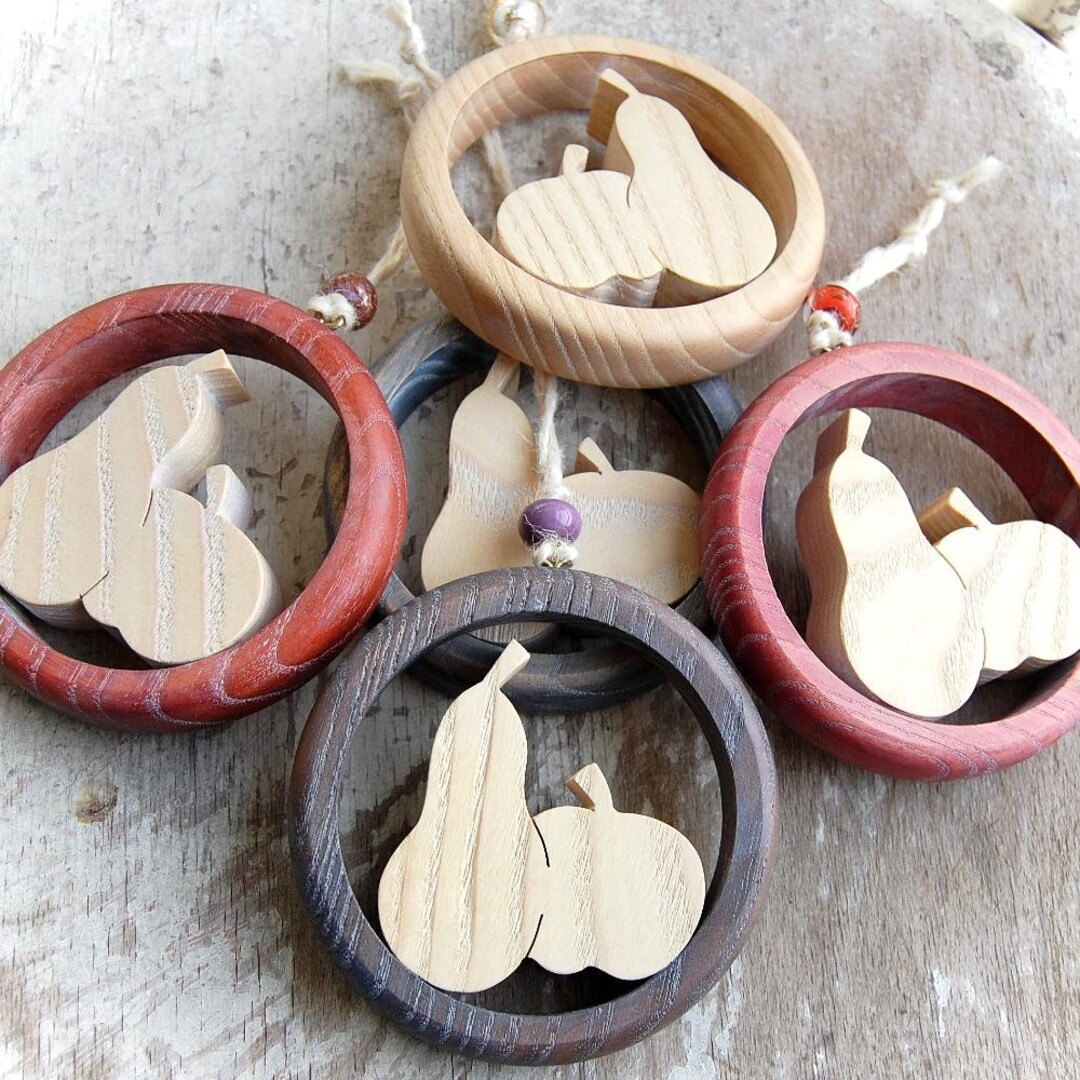 Ash Wood Fruit Ornament: Handcrafted Autumn Decor - Etsy