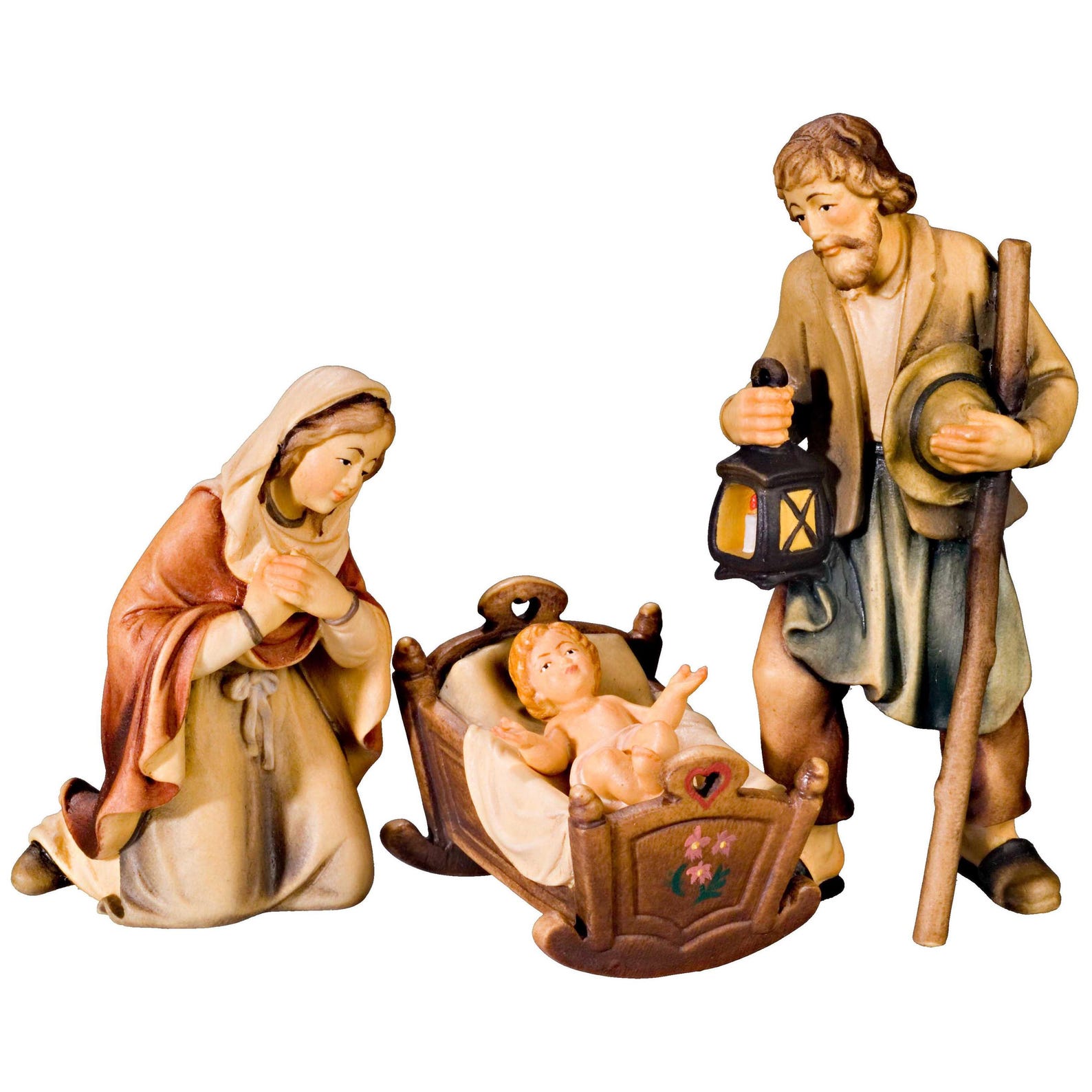 Maple Wood Holy Family Nativity Scene – Hand-painted Christmas Decor - Etsy