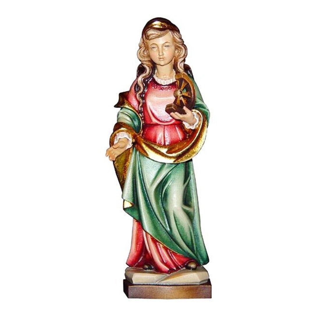 Saint Catherine Wooden Statue Life Size Religious Statues, Religious ...