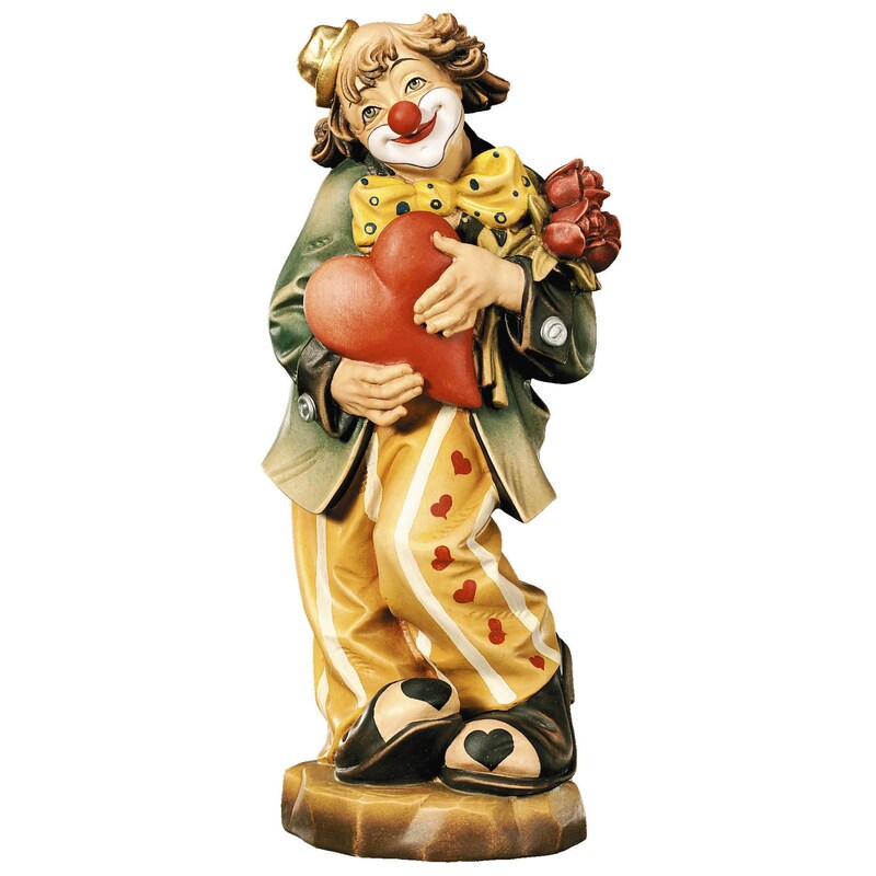 Wooden Clown Figurine - Etsy UK
