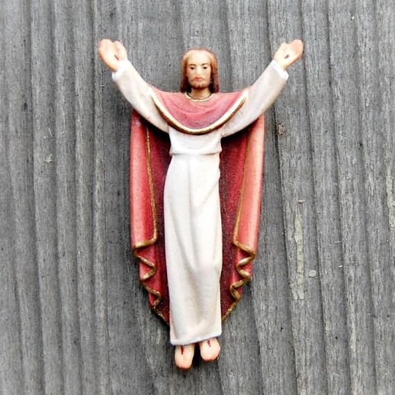 Resurrection of Jesus Wooden Statue Ornament Church Supplies | Etsy