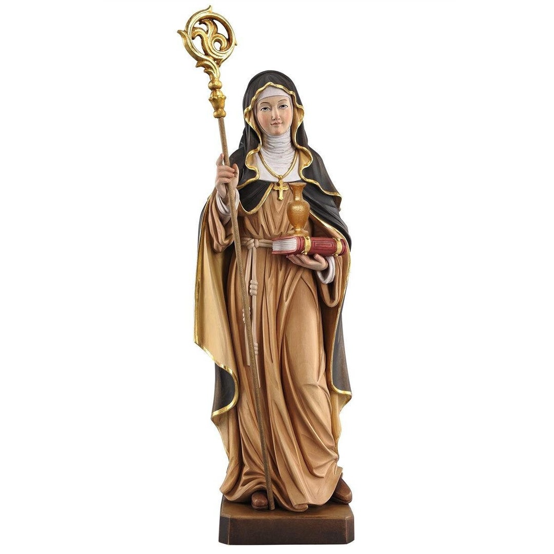 St. Walburga With Crosier and Jug Life Size Religious Statues ...