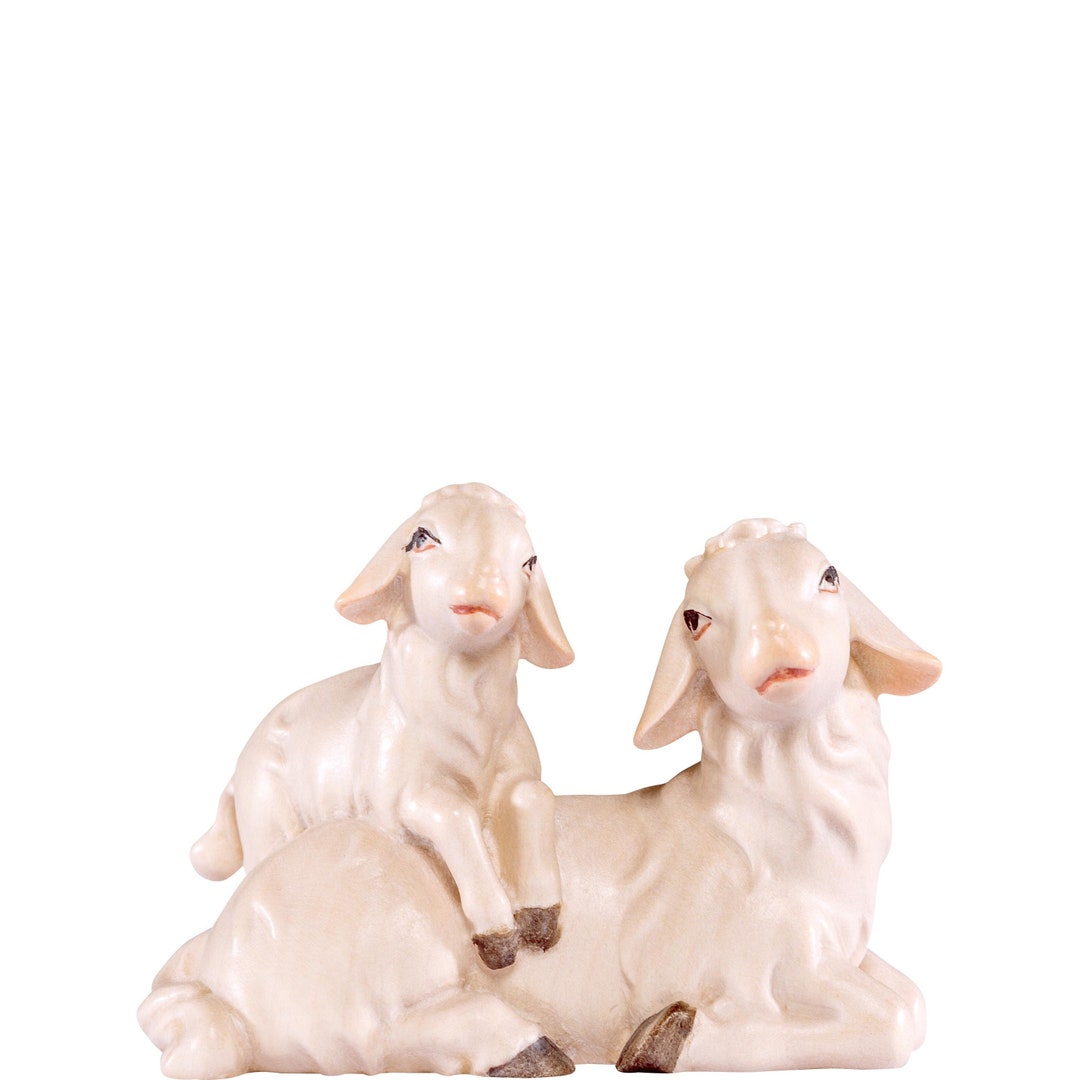 Hand-painted Maple Wood Sheep and Lamb – Nativity Figurine - Etsy