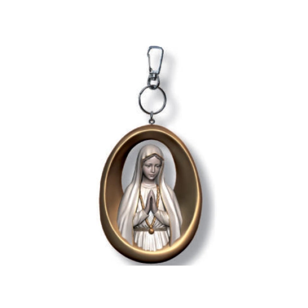 Keyring Madonna of Fatima Wooden Keyrings Fatima Keyrings Unique Gifts ...