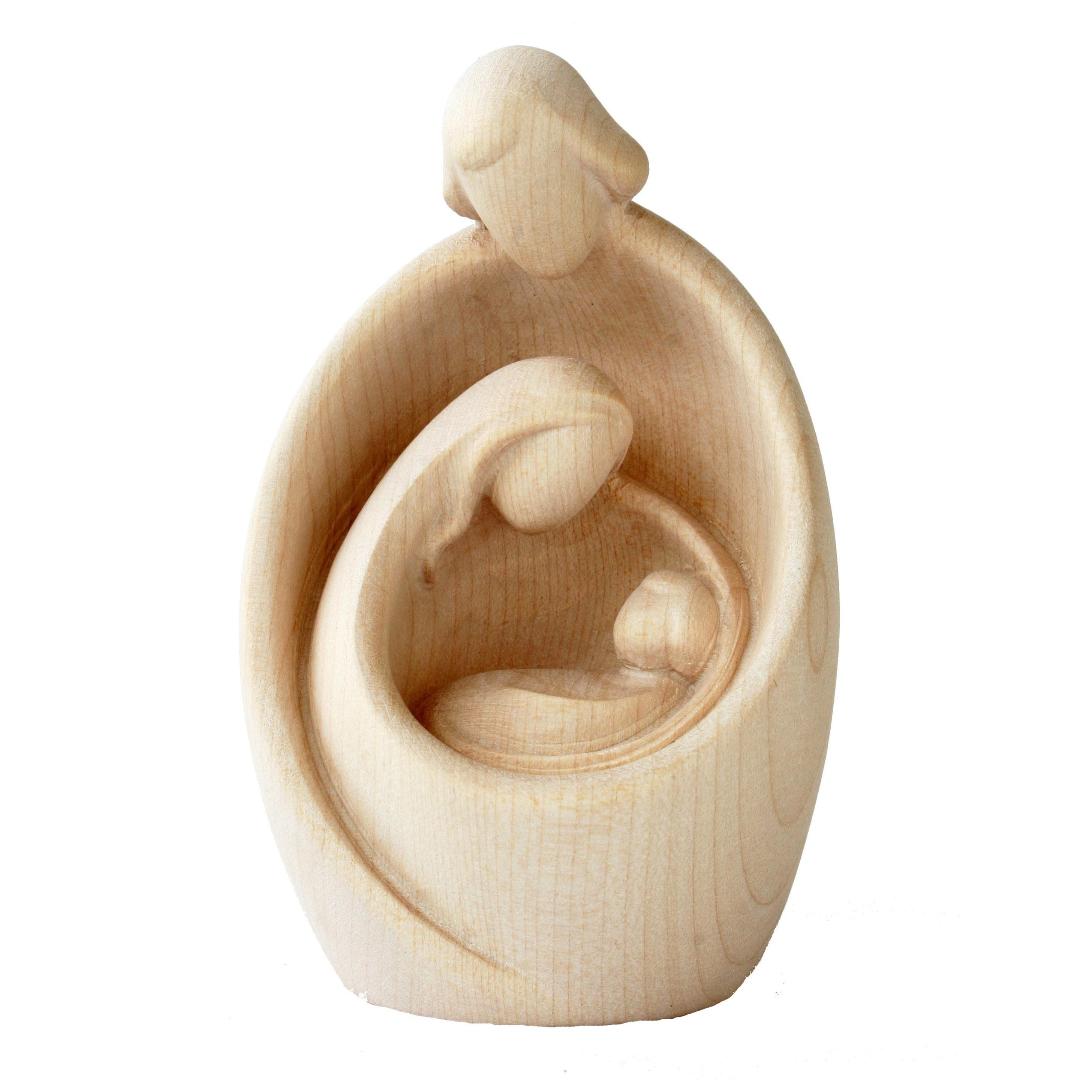 Modern Holy Family Nativity, Hand-painted Wood Carving, Made in Italy ...