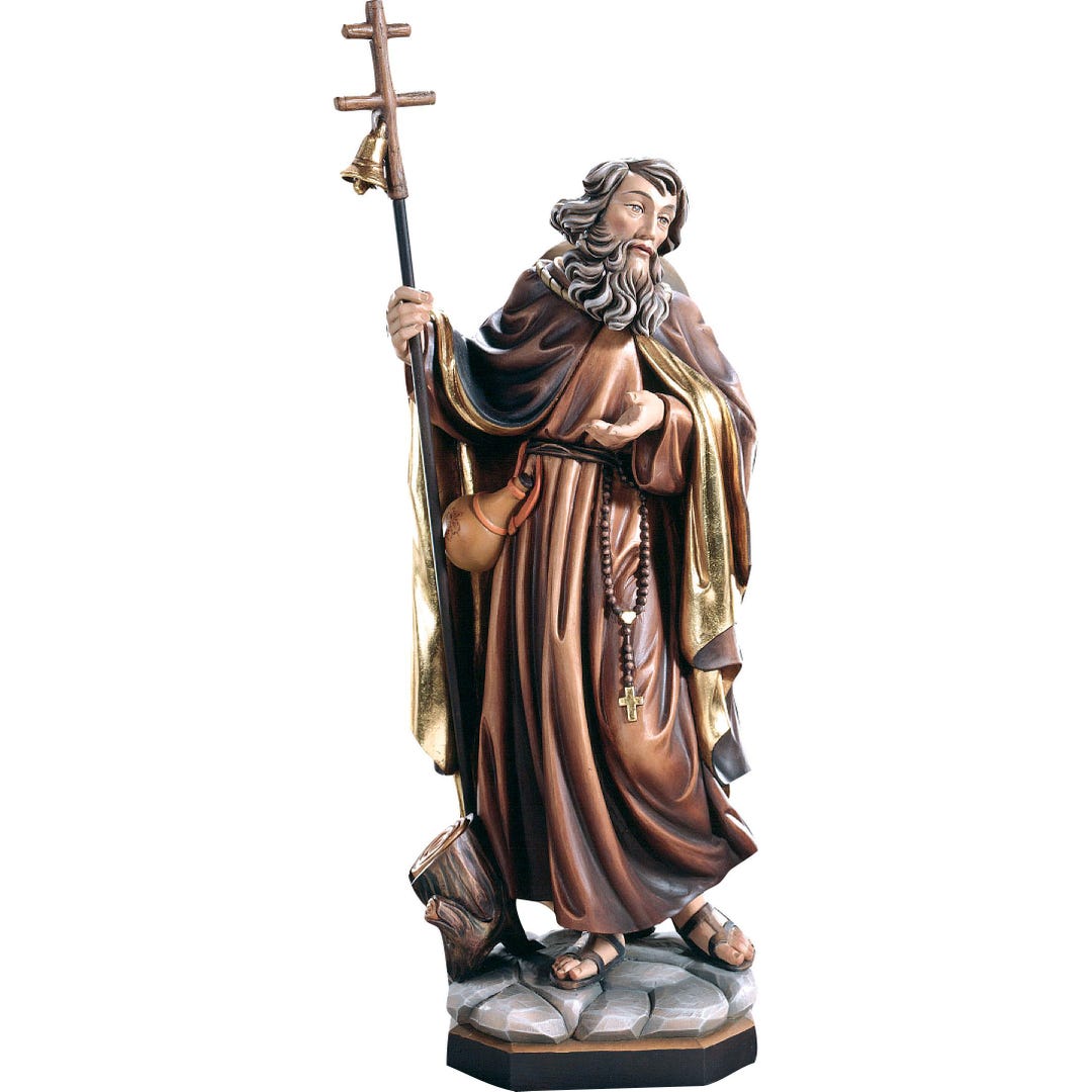 Saint Gallus Wooden Statue, Religious Statues, Catolic Statues, Church ...