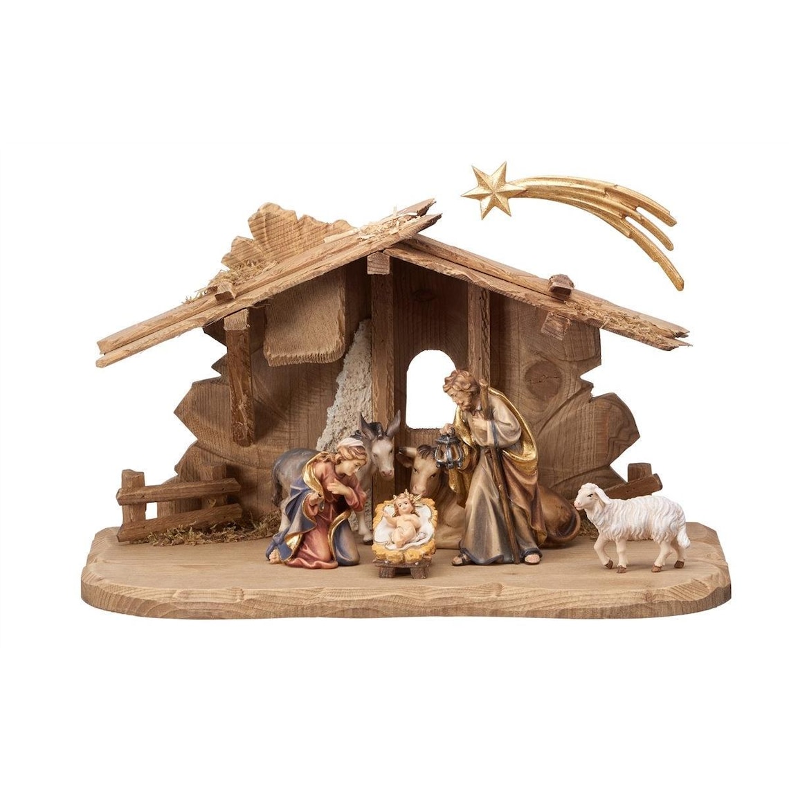 Tyrolean Wooden Nativity Scene, 7 Figurines, RA Christmas Decor - Etsy