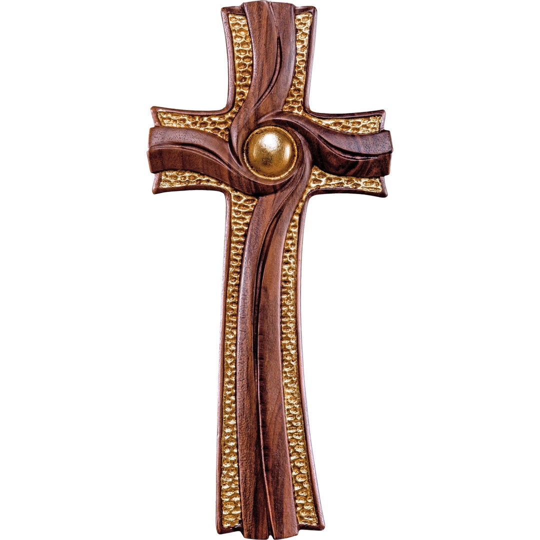 Light Walnut Wood Cross, Catholic Religious Decor - Etsy