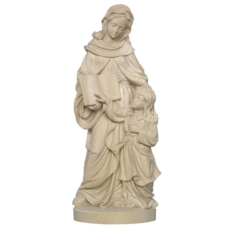 Hand Carved St. Anne Statue, Maple Wood, Religious Gift - Etsy