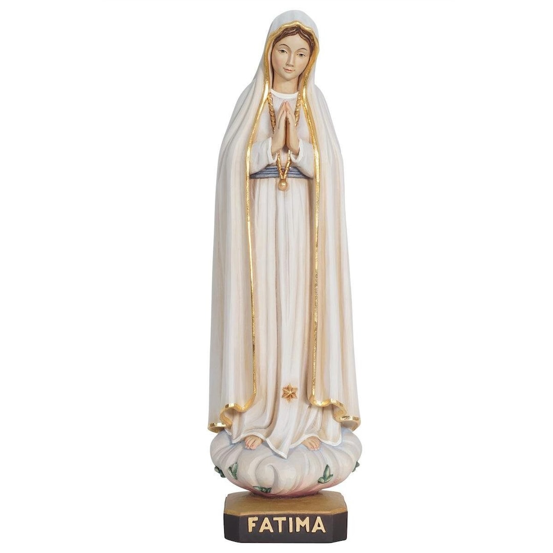 Our Lady of Fatima Wooden Statue, Life Size Religious Statues, Religious Catholic Christian ...
