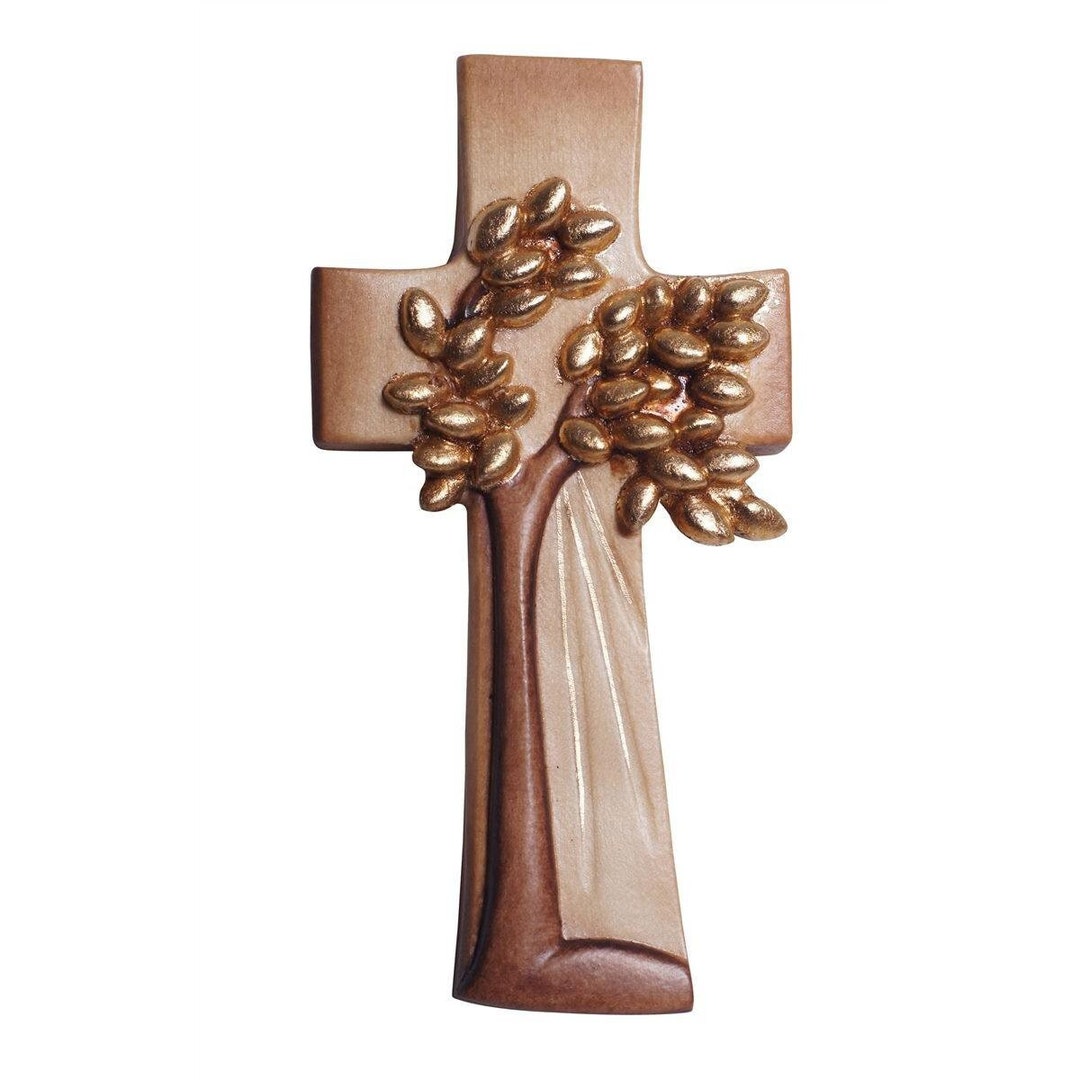 Modern Wooden Cross Tree of Life Crosses Wall Cross Catholic Christian ...