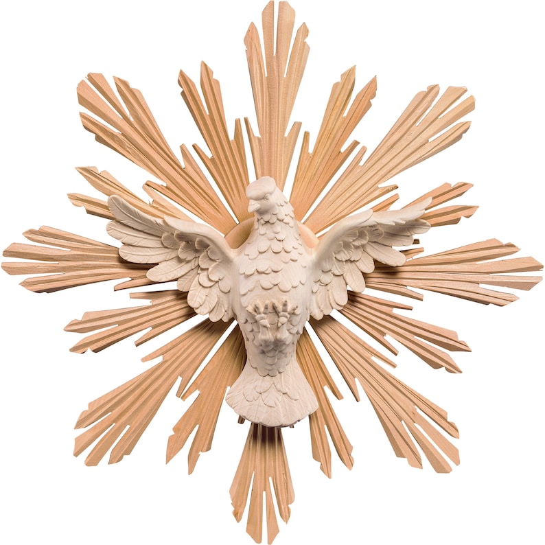 Holy Spirit With Halo Wooden Statue, Life Size Religious Statues ...