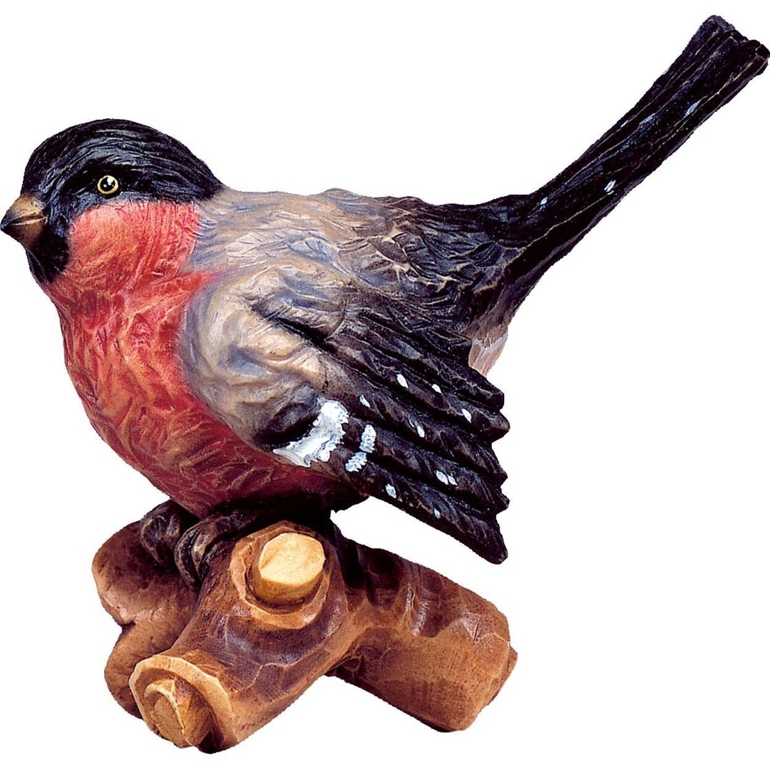 Hand Carved Maple Wood Red Bird Statue, Home Decor - Etsy