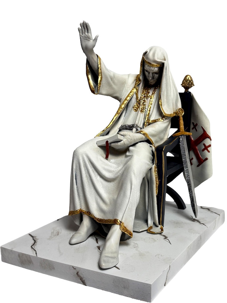 Baldwin IV of Jerusalem King Statue, Medieval Crusader Resin Sculpture ...