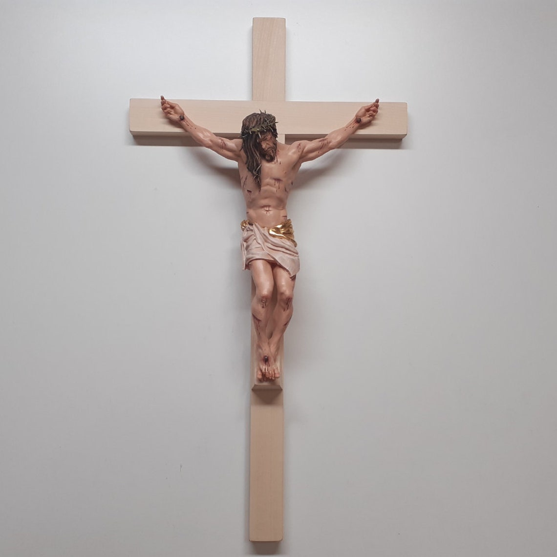 Narrow Jesus Cross, Religious Wall Decor, Catholic Gift, Italian Made ...