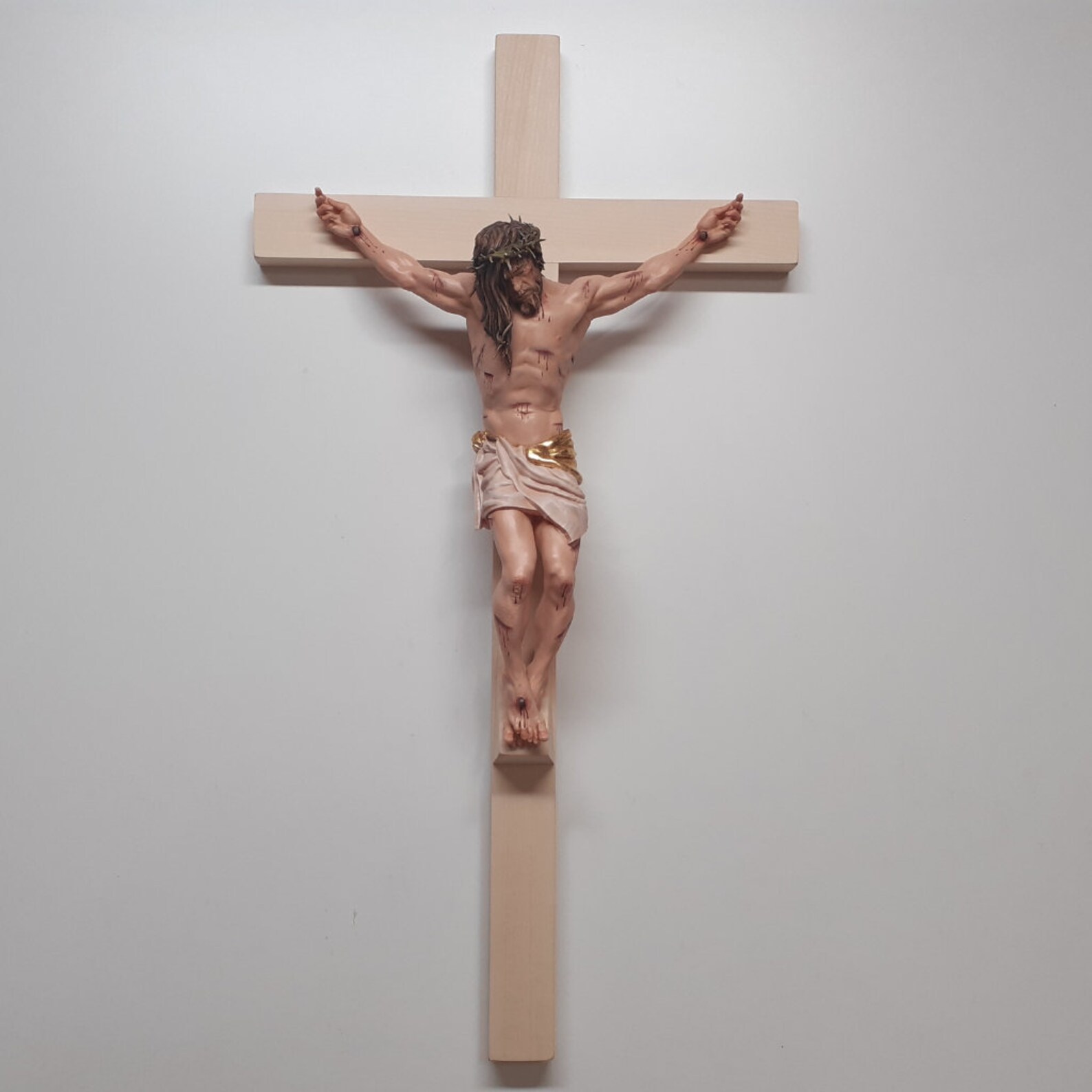 Narrow Jesus Cross, Religious Wall Decor, Catholic Gift, Italian Made ...