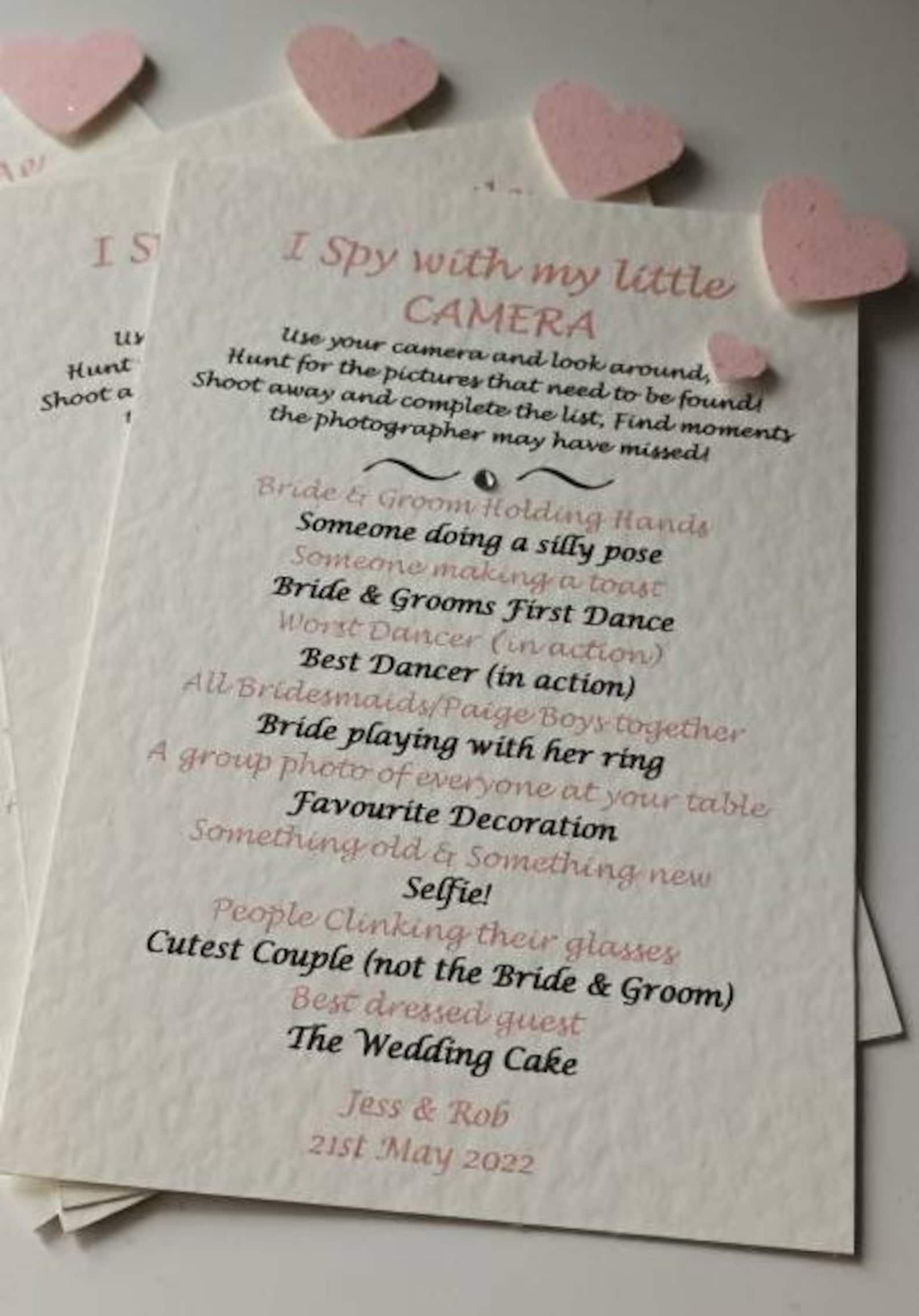10 Personalised I Spy With My Little Camera Sign Wedding - Etsy UK