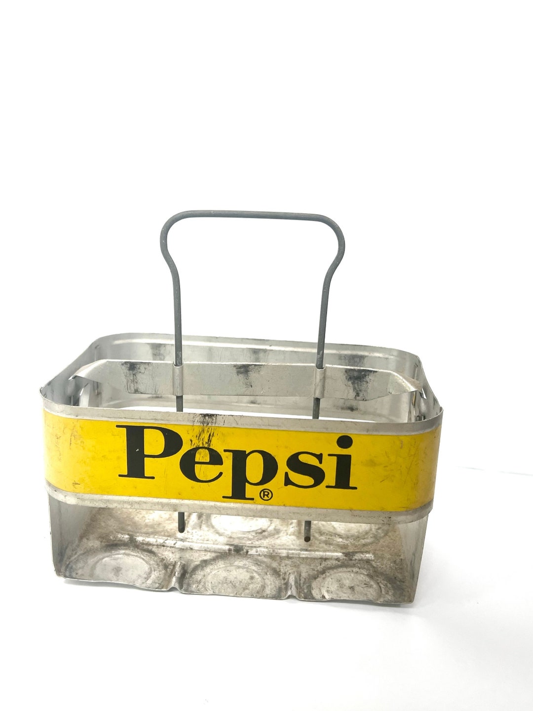 Vintage 1940s Pepsi Metal Bottle Holder Yellow Pepsi-cola Drink Holder ...