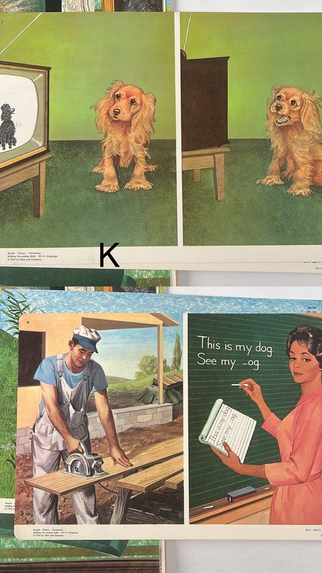 Vintage Illustration Flash Cards 1965 by Ginn and Company Russell ...