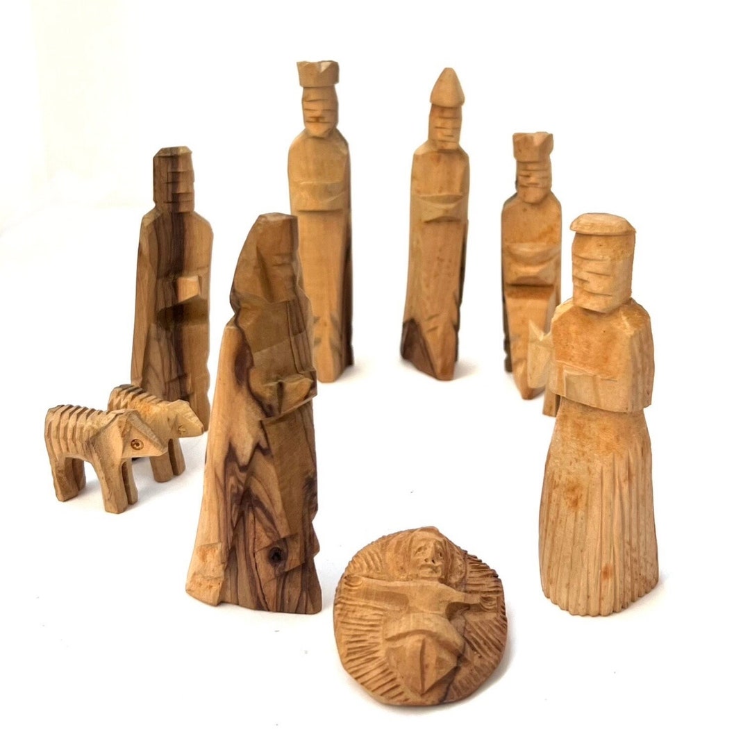 Wooden Hand Carved Nativity Scene Christmas Decor - Etsy