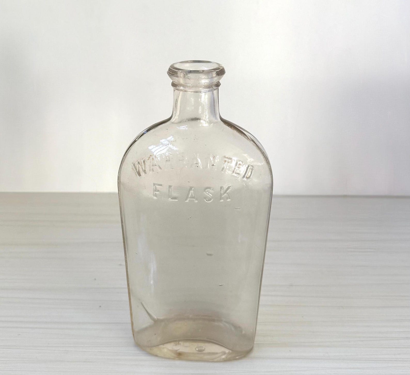Antique 1890- 1920s WARRANTED FLASK Whiskey Bottle Old - Etsy