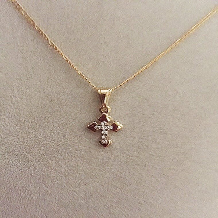 Cross Chains Small Cross Chain with Cz Stones Medium Cross - Etsy.de