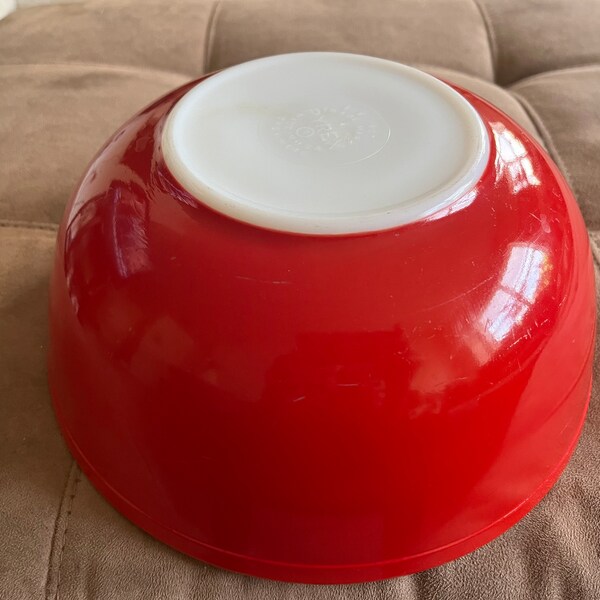 Pyrex 402 Red Mixing Bowl - Etsy