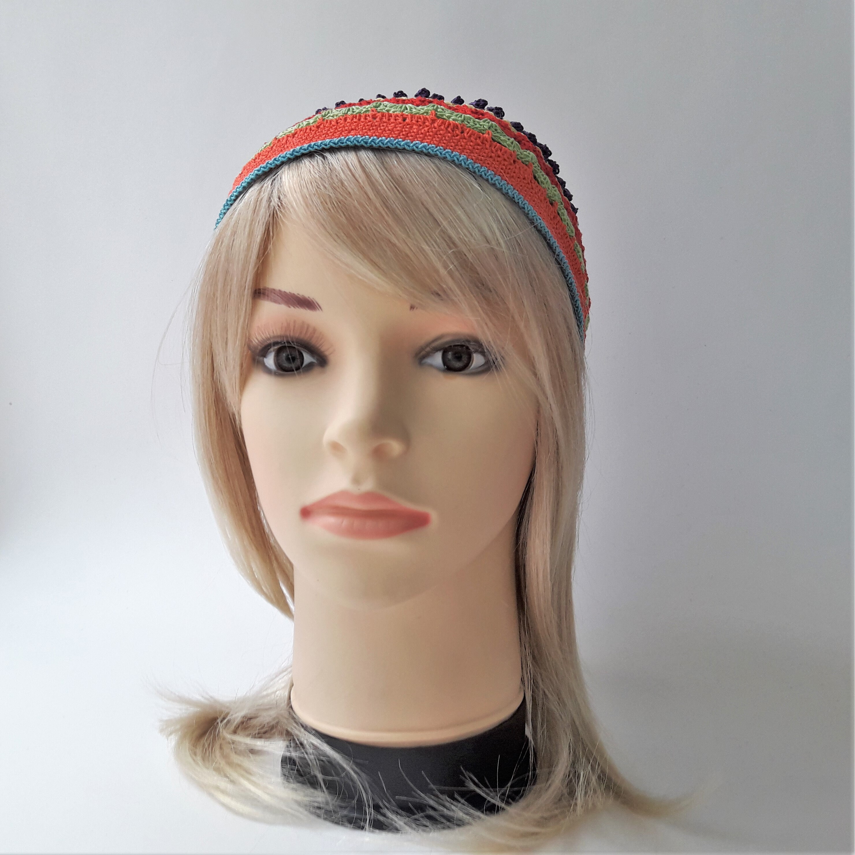 Women's summer multicolored skull cap crocheted Crochet | Etsy