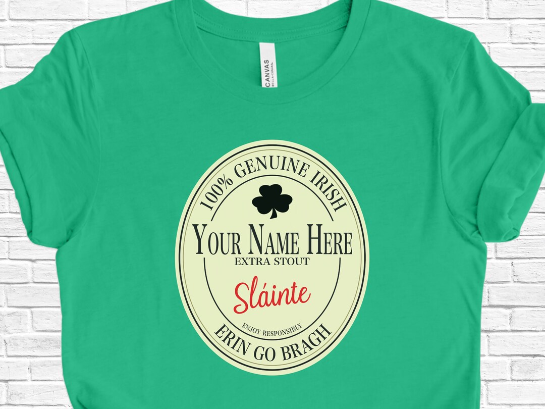 Personalized Irish Pub Shirt Custom Drinking Tee St Paddys - Etsy