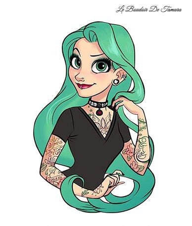 Disney Punk Princess Drawings