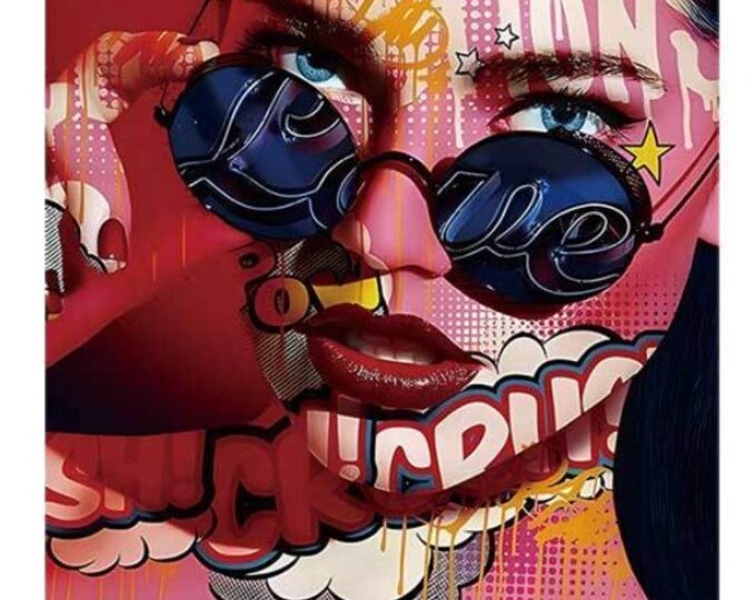 Street Art Woman Iron-on Image Transfer, Comics Patch, Street Art Patch ...