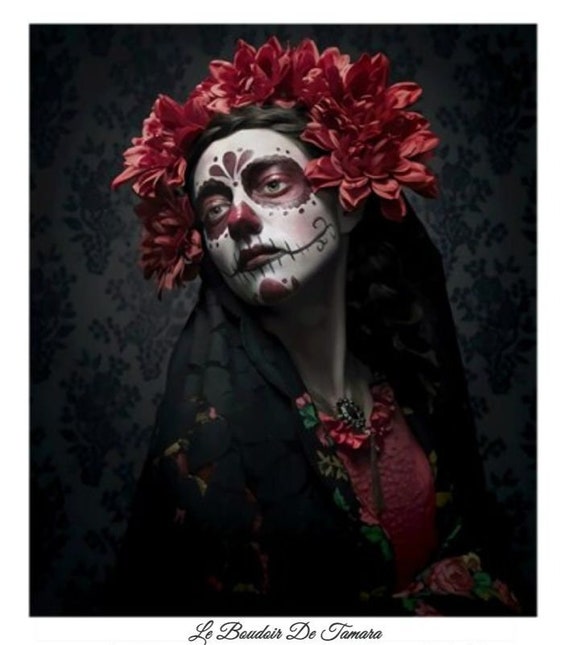 La Catrina Image Transfer Calavera Woman Catrina Patch | Etsy