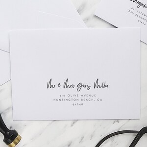 Editable Envelope Address Template Minimalist Calligraphy Wedding ...