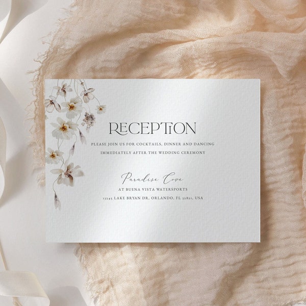 Reception Card - Etsy